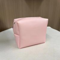 China Print Pattern PU Waterproof Ziplock Cosmetic Bag Makeup Pouch in Custom Pink Candy Color for sale