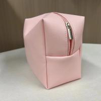 China Print Pattern PU Waterproof Ziplock Cosmetic Bag Makeup Pouch in Custom Pink Candy Color for sale