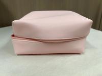 China Print Pattern PU Waterproof Ziplock Cosmetic Bag Makeup Pouch in Custom Pink Candy Color for sale