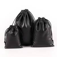China Customized Logo PU Leather Waterproof Drawstring Bag for Jewelry and Gifts Packaging for sale