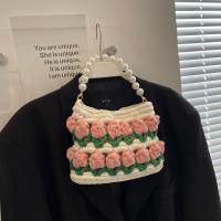 China Handmade Woven Crochet Knitted Shoulder And Sling Bags For Women Custom Logo Accepted for sale