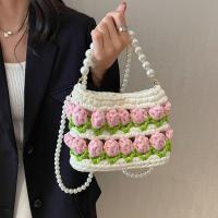 China Handmade Woven Crochet Knitted Shoulder And Sling Bags For Women Custom Logo Accepted for sale