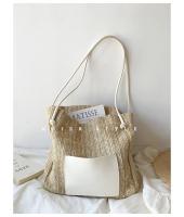 China Polyester Lining Handmade Woven Straw Bag Large Tote Shoulder Crossbody Bag for Women for sale