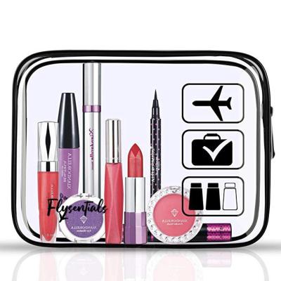 China Newest Fashionable Clear PVC Plastic Ziplock Cosmetic Bag with Custom Logo Accepted for sale