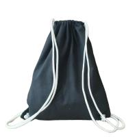 China Customized Logo Pattern Cotton Canvas Drawstring Backpack Bag for Basketball Shoes for sale