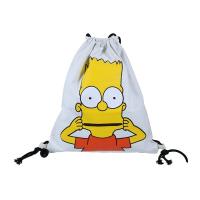China Customized Logo Pattern Cotton Canvas Drawstring Backpack Bag for Basketball Shoes for sale