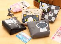 China Customized Color Waterproof Headphone Storage Plastic Coin Purse for Cute Cat Key for sale
