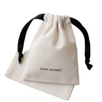 China Eco-friendly Twill Cotton Drawstring Pouch for Customized Color Jewelry Gift Packaging for sale