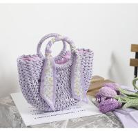 China 2024 Summer Travel Beach Woven Bag with Open Closure Type and Straw Tote Handbag Woman for sale