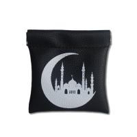 China Compact Leather Coin Purse for Muslim Customized Color Genuine Leather Material for sale