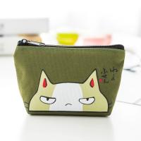 China Ruiding Cute Korean Pink Cotton Makeup Cosmetic Bag with Zipper Logo Customized Logo for sale