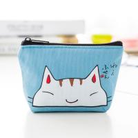 China Ruiding Cute Korean Pink Cotton Makeup Cosmetic Bag with Zipper Logo Customized Logo for sale