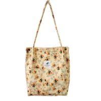 China Open Closure Corduroy Tote Bag Perfect for Women's Office School Shopping and Travel Needs for sale