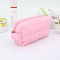 China Waterproof Pouch Nylon Travel Makeup Organizer Bag with Zipper Closure and Logo Design for sale