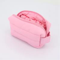 China Waterproof Pouch Nylon Travel Makeup Organizer Bag with Zipper Closure and Logo Design for sale