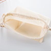 China Natural Cotton Drawstring Dust Bag With Waterproof Cloth For School Bag Trolley Packaging for sale
