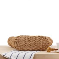 China Summer Beach Handbags Handmade Straw Tote Bag Wicker Woven Knitted Mesh Hollow Basket for sale
