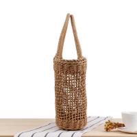 China Summer Beach Handbags Handmade Straw Tote Bag Wicker Woven Knitted Mesh Hollow Basket for sale