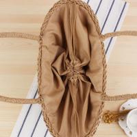 China Summer Beach Handbags Handmade Straw Tote Bag Wicker Woven Knitted Mesh Hollow Basket for sale