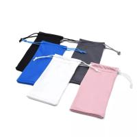 China Newest Fashionable Custom Eco-Friendly Microfiber Drawstring Bags for Glasses Pouches for sale