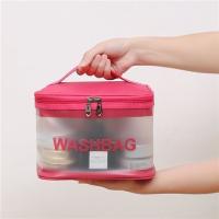 China Custom Logo PVC Clear Makeup Bag for Travel Toiletries and Cosmetic Organization for sale