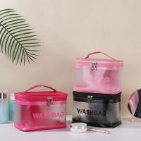 China Custom Logo PVC Clear Makeup Bag for Travel Toiletries and Cosmetic Organization for sale
