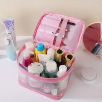 China Custom Logo PVC Clear Makeup Bag for Travel Toiletries and Cosmetic Organization for sale