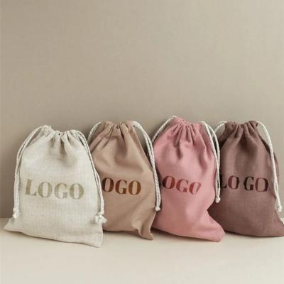 China Personalized Colorful Canvas Cotton Drawstring Bag with Double String Style PUNCH for sale