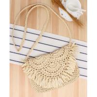 China Handmade Tassel Beach Bag Raffia Rattan Crossbody for Women's Summer Travel Vacation for sale