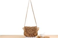 China Handmade Tassel Beach Bag Raffia Rattan Crossbody for Women's Summer Travel Vacation for sale