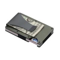 China Reusable RFID Blocking Aluminium Card Holder/Smart Metal Slim Men Wallets/Minimalist Aluminum Wallet for sale