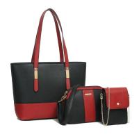 China Fashion Letter Print Cotton Tote Bag for Women Large Capacity Three Piece Handbag Set for sale