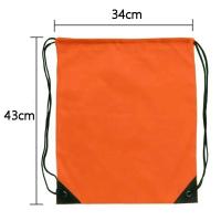 China String Closure Nylon Polyester Geometric Pattern Drawstring Backpack for Gym and Traveling for sale