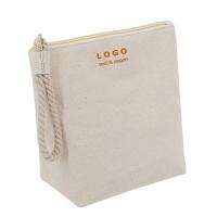 China OEM/ODM Acceptable Cotton Calico Makeup Bag With Zipper for Natural Recycled Travel for sale