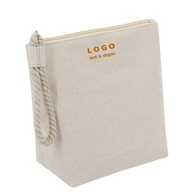 China OEM/ODM Acceptable Cotton Calico Makeup Bag With Zipper for Natural Recycled Travel for sale
