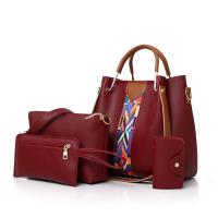 China 2022 Fashionable 4 Pcs Set of PU Leather Lady Shoulder Bag for Daily School Life for sale