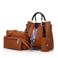 China 2022 Fashionable 4 Pcs Set of PU Leather Lady Shoulder Bag for Daily School Life for sale