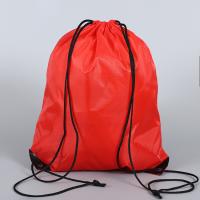 China Medium Size Custom Printing Logo 210D Basketball Drawstring Nylon Bag for Gym Shoes for sale