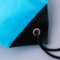 China Medium Size Custom Printing Logo 210D Basketball Drawstring Nylon Bag for Gym Shoes for sale