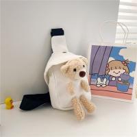 China Mini Canvas Bag 2024 Cross-body Cute Bear Chest Bag for Boys and Girls Customized Color for sale