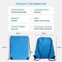 China School Bag Trolley Custom Logo Nylon Draw String Backpack with Waterproof Material for sale