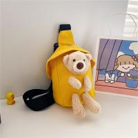 China Mini Canvas Bag 2024 Cross-body Cute Bear Chest Bag for Boys and Girls Customized Color for sale