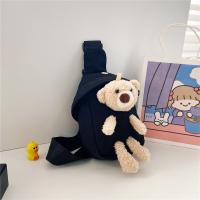 China Mini Canvas Bag 2024 Cross-body Cute Bear Chest Bag for Boys and Girls Customized Color for sale