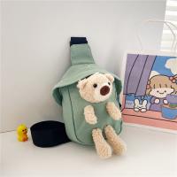 China Mini Canvas Bag 2024 Cross-body Cute Bear Chest Bag for Boys and Girls Customized Color for sale