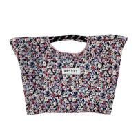 China Polyester Lining Ins Large Capacity Floral Beach Canvas Bag for Eco-Friendly Shopping for sale