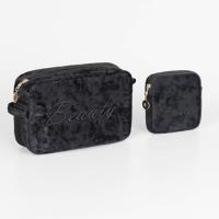 China Portable Velvet Waterproof Makeup Bag for Travel Storage Pouch Cosmetic Case for sale