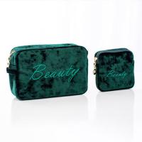 China Portable Velvet Waterproof Makeup Bag for Travel Storage Pouch Cosmetic Case for sale
