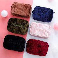 China Portable Velvet Waterproof Makeup Bag for Travel Storage Pouch Cosmetic Case for sale