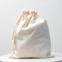 China Custom Logo Print Canvas Cotton Drawstring Shoe Bag for Gift Storage Medium Size 30-50cm for sale