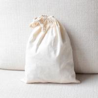 China Custom Logo Print Canvas Cotton Drawstring Shoe Bag for Gift Storage Medium Size 30-50cm for sale